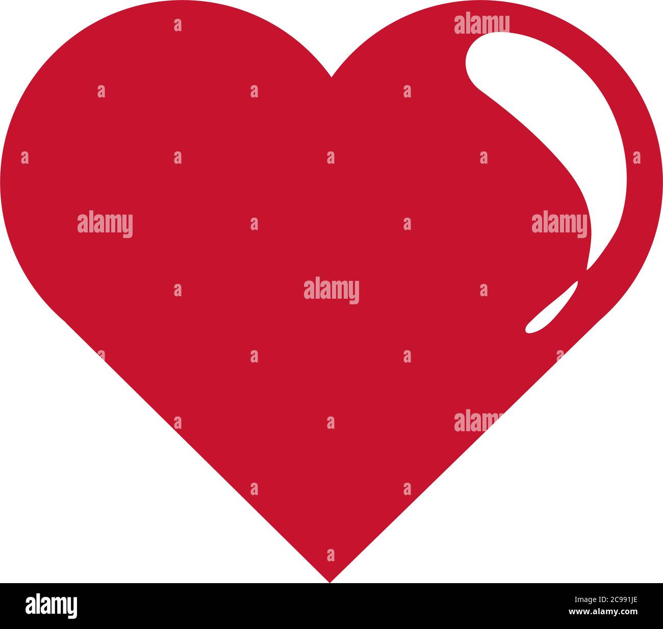 love heart romantic passion feeling flat style icon vector illustration ...