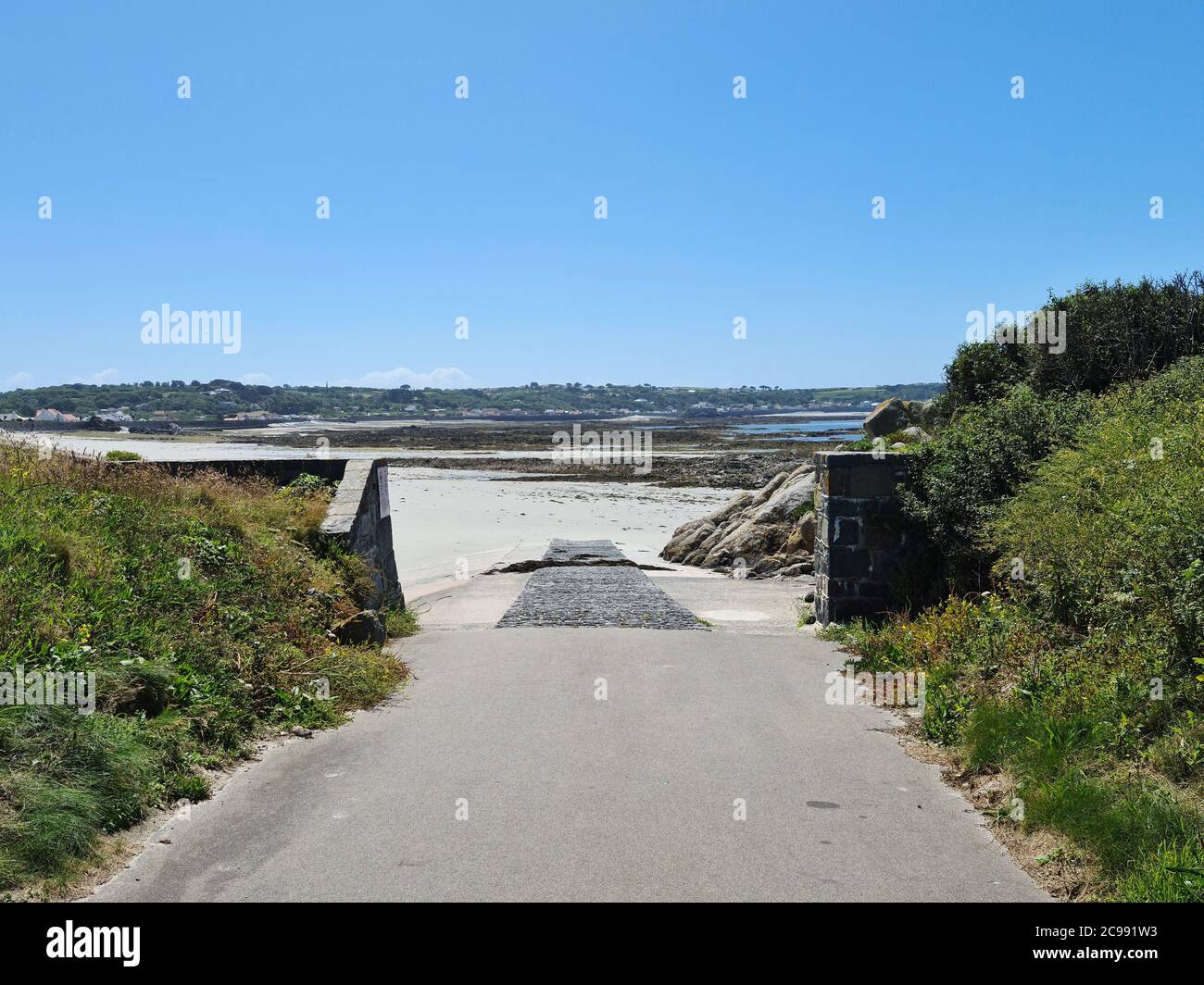 L'Erée Bay Slipway, Guernsey Channel Islands Stock Photo - Alamy