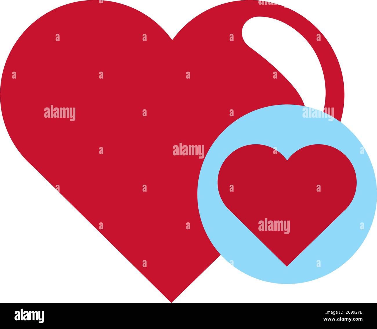 love heart like social media button romantic flat style icon vector ...