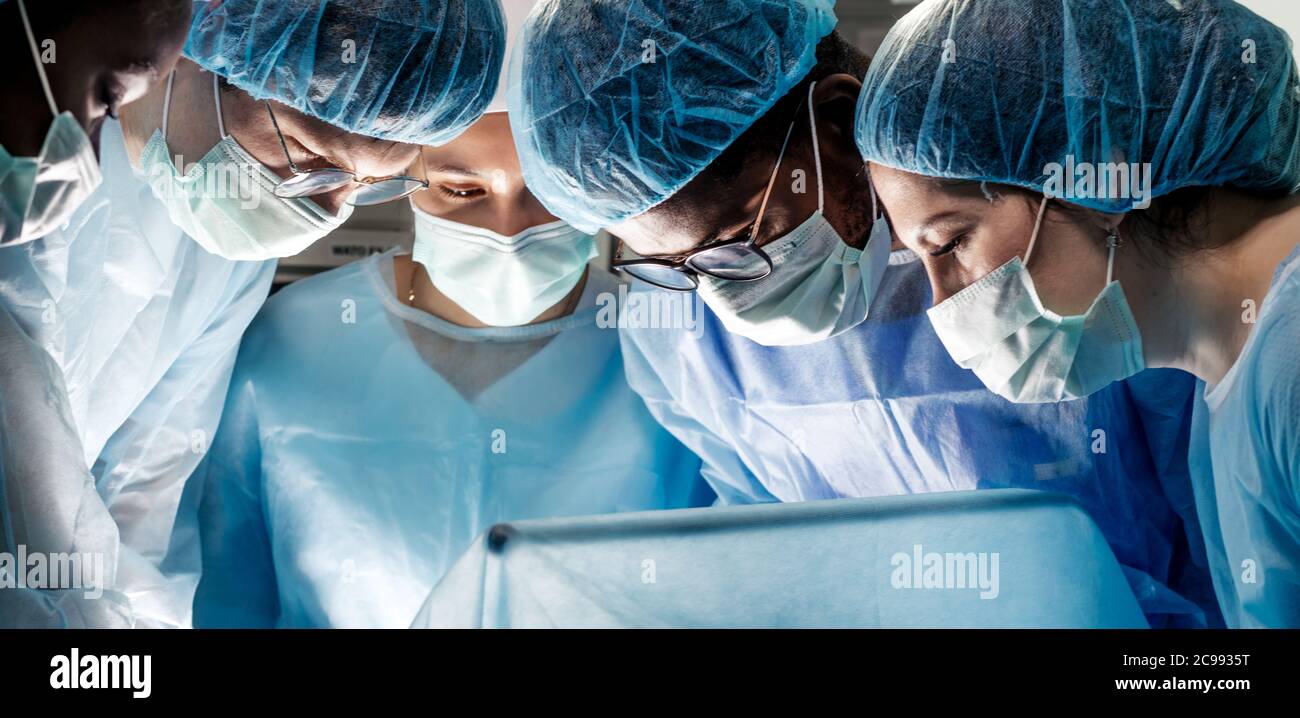 talented skilled doctors examining the patient's illness. close up ...