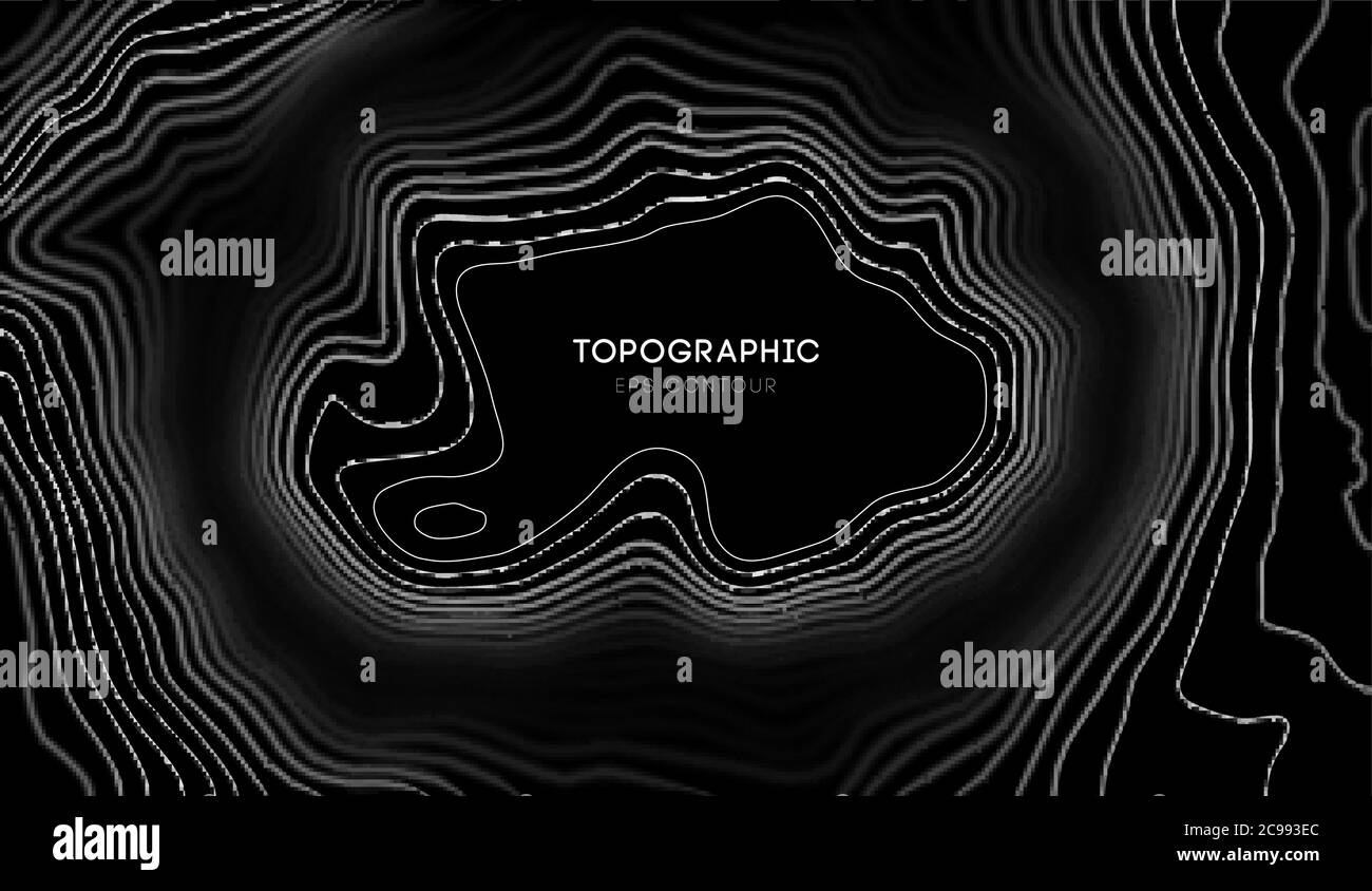 Vector Topographic map with blur effect contour background. Topo map ...