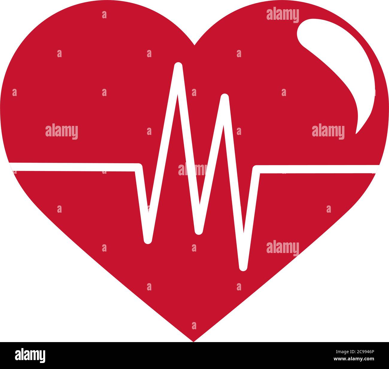 breathing and alive sign red love heart healthy flat style icon vector ...