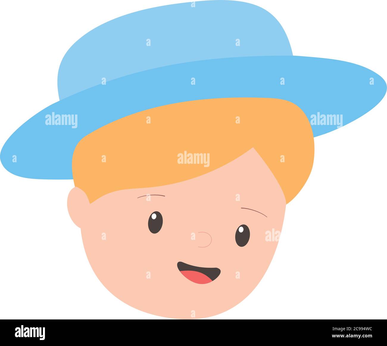 young man face cartoon character isolated icon design vector ...