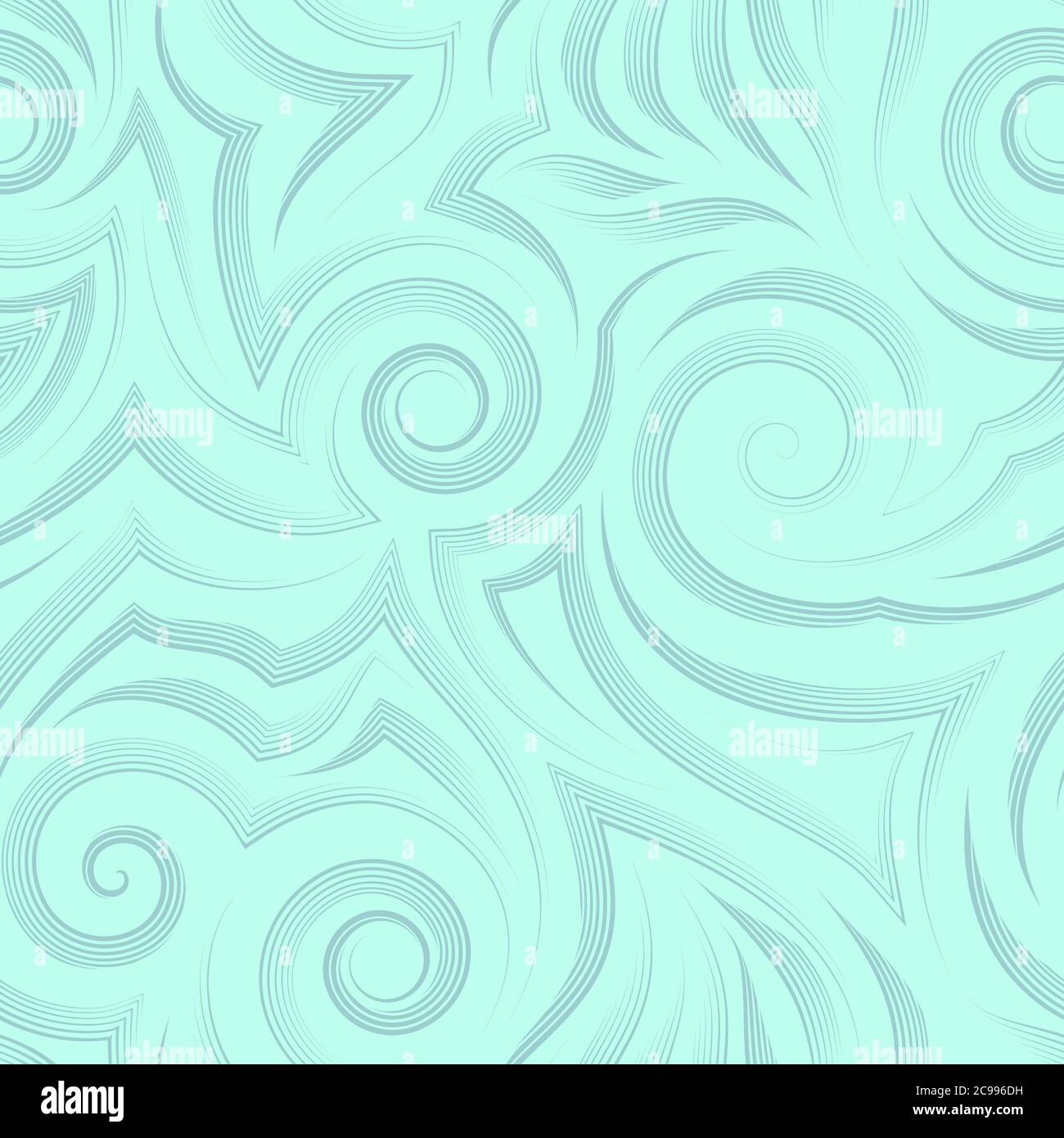 Vector seamless pattern in gray color isolated on turquoise background ...