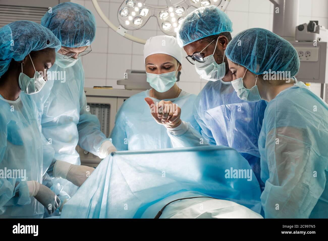 patient has woken up after anesthesia showing thumb up during the ...