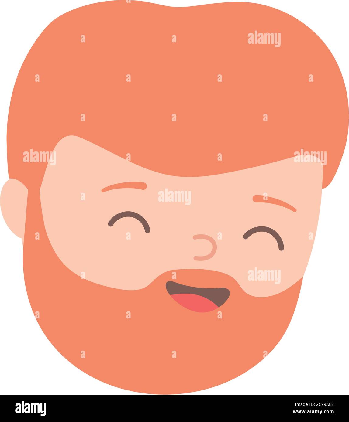 young man face cartoon character isolated icon design vector ...