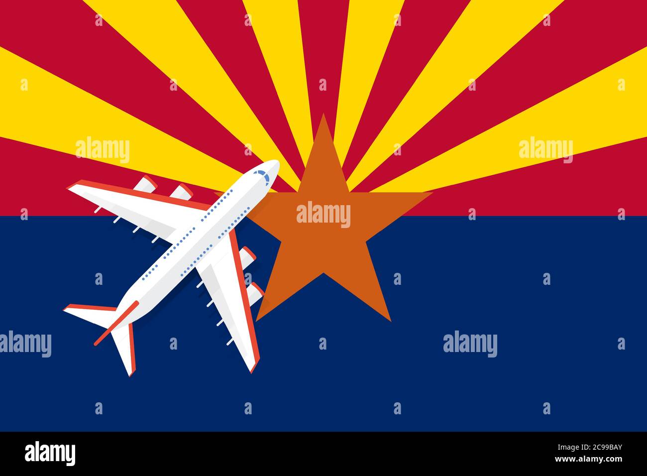 Plane flying arizona Stock Vector Images - Alamy