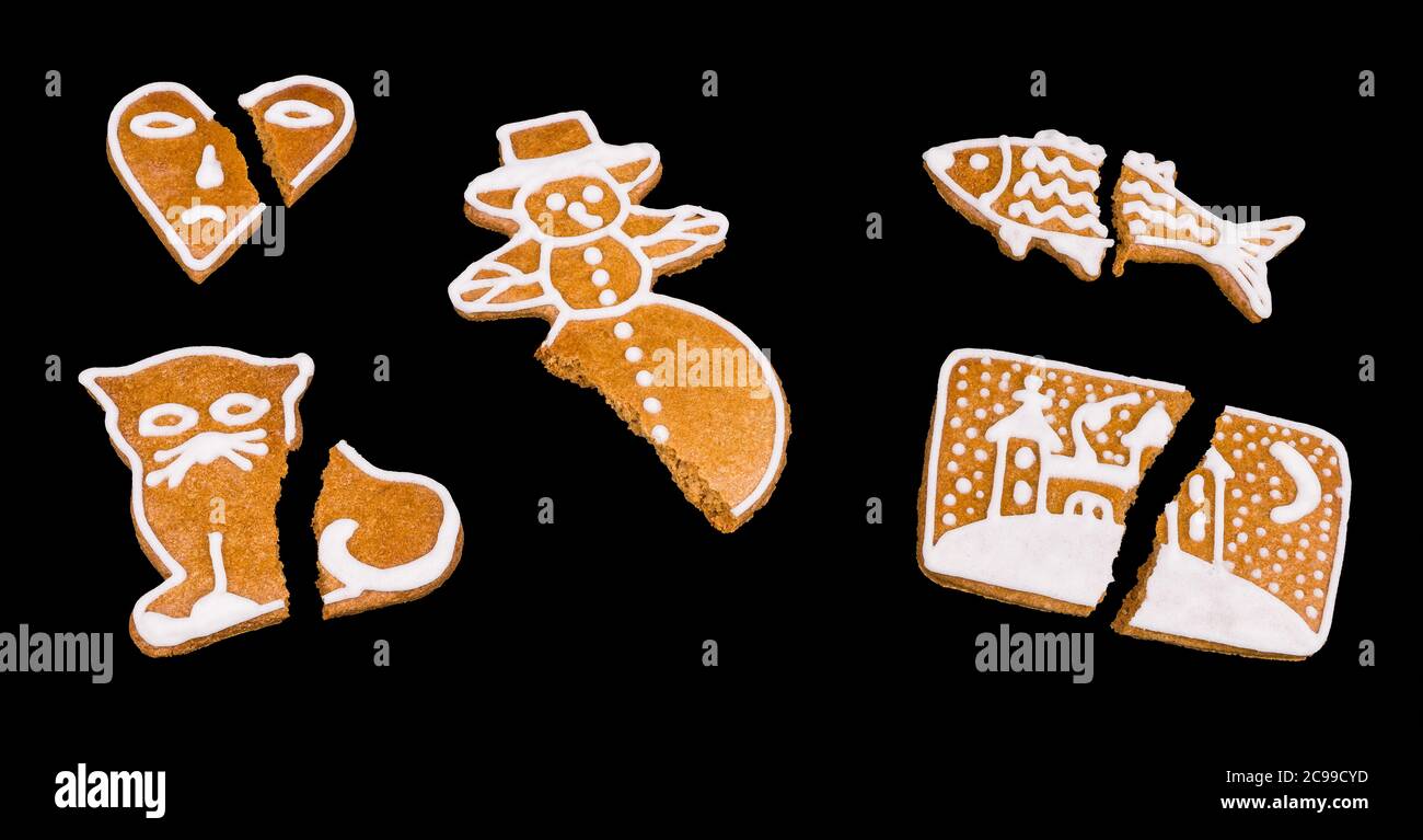 Broken gingerbread house hi-res stock photography and images - Alamy