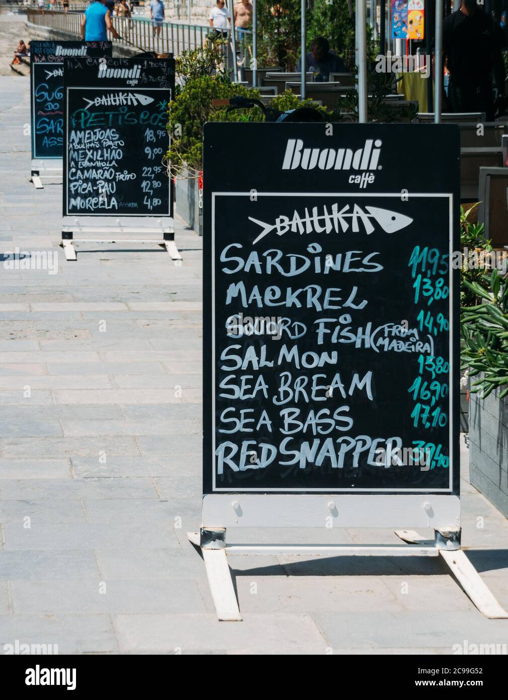 Fresh fish sign advertising hi-res stock photography and images - Alamy
