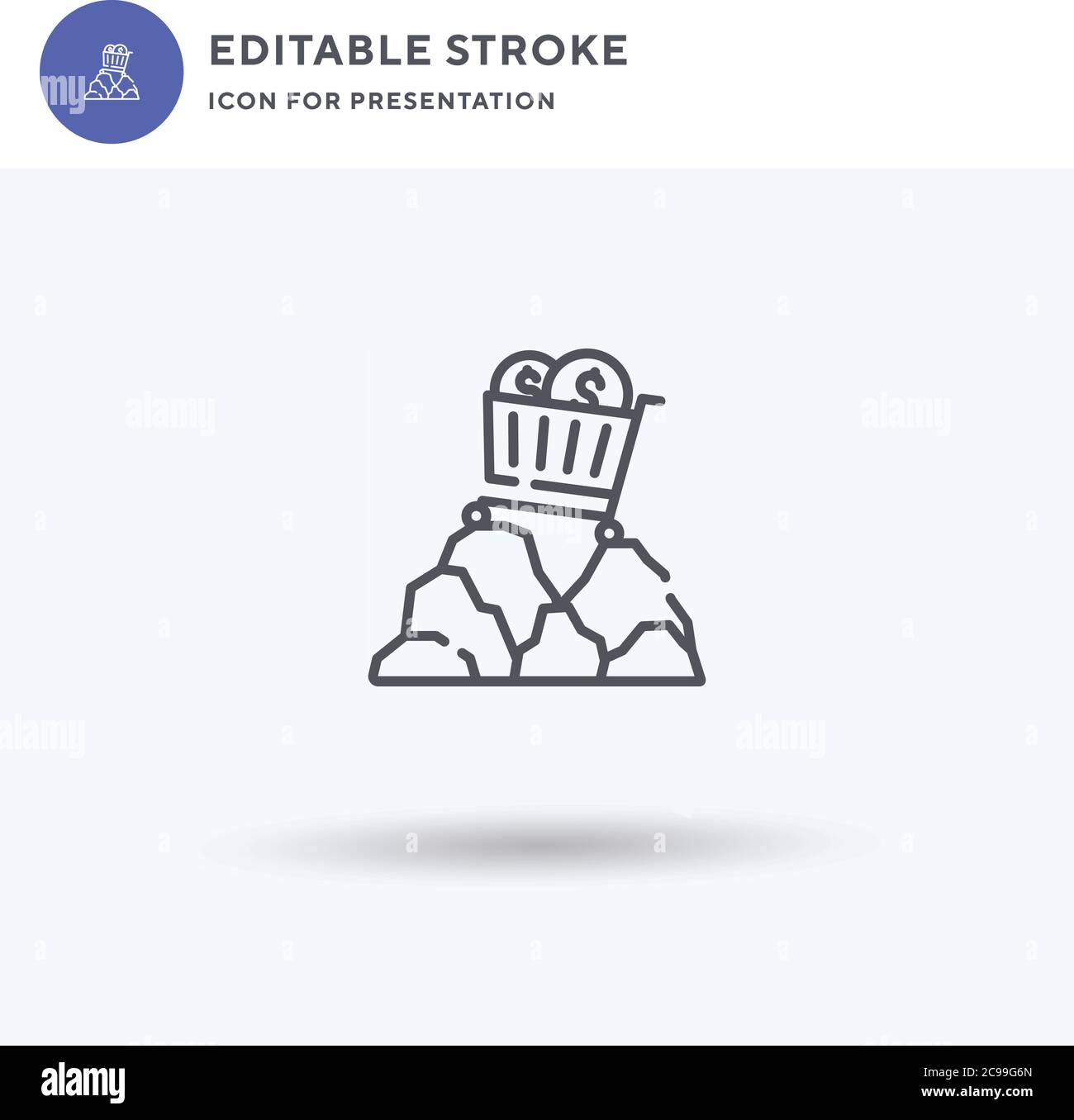 Sack icon vector, filled flat sign, solid pictogram isolated on white ...