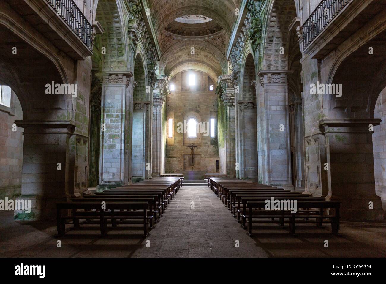 Nave of Sobrado Abbey, Sobrado, Galicia, Spain Stock Photo - Alamy