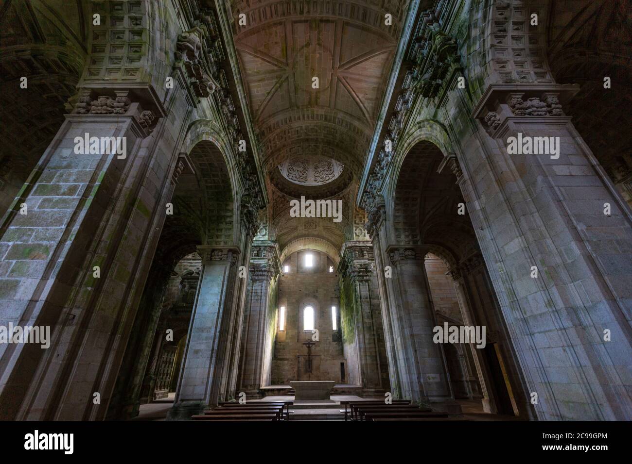 Nave of Sobrado Abbey, Sobrado, Galicia, Spain Stock Photo - Alamy