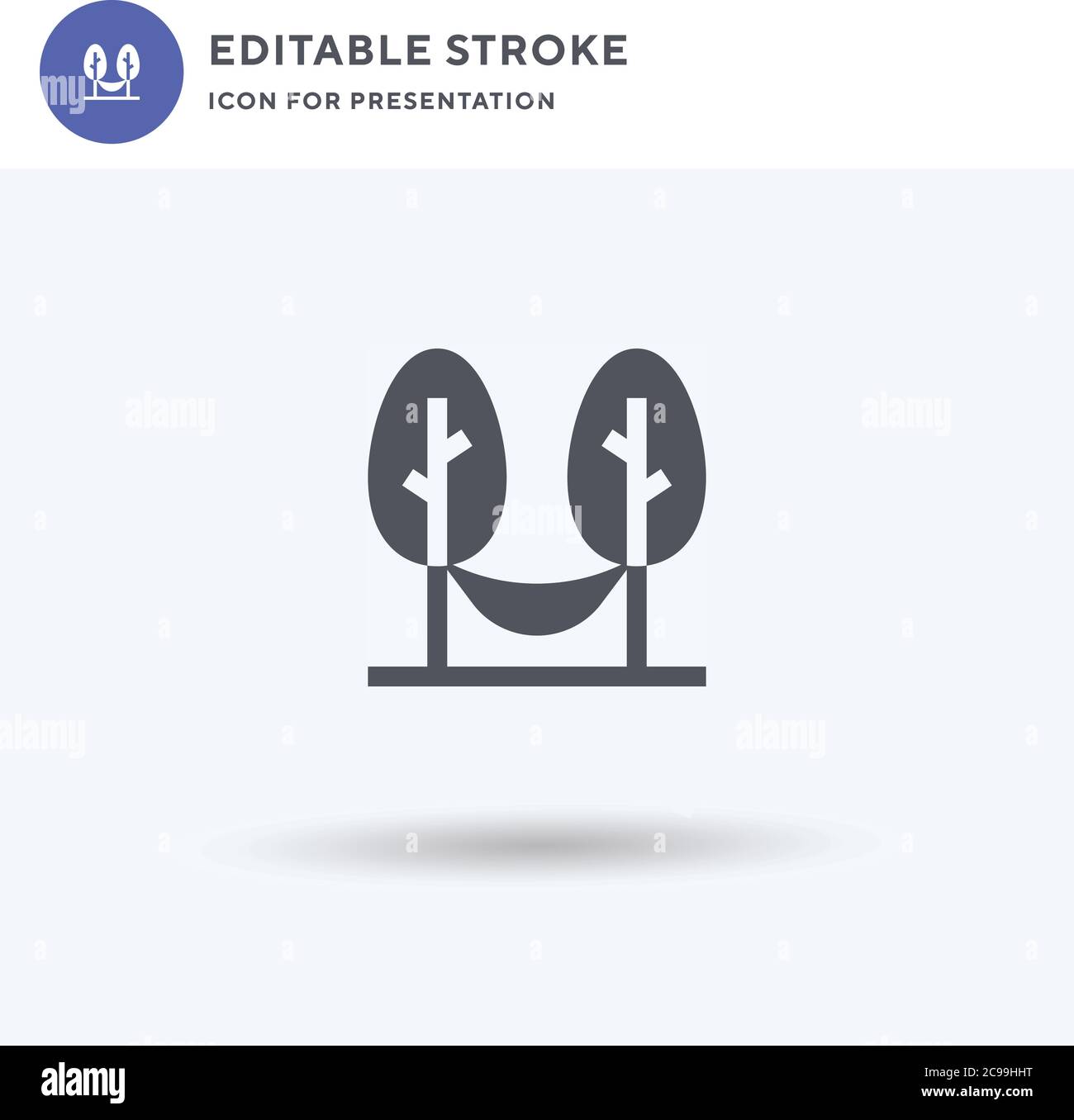 Hammock icon vector, filled flat sign, solid pictogram isolated on ...