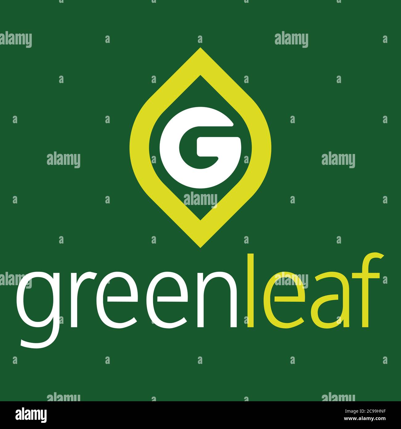 Vector illustration. Green leaf sign or symbol in green tones. Isolated ...