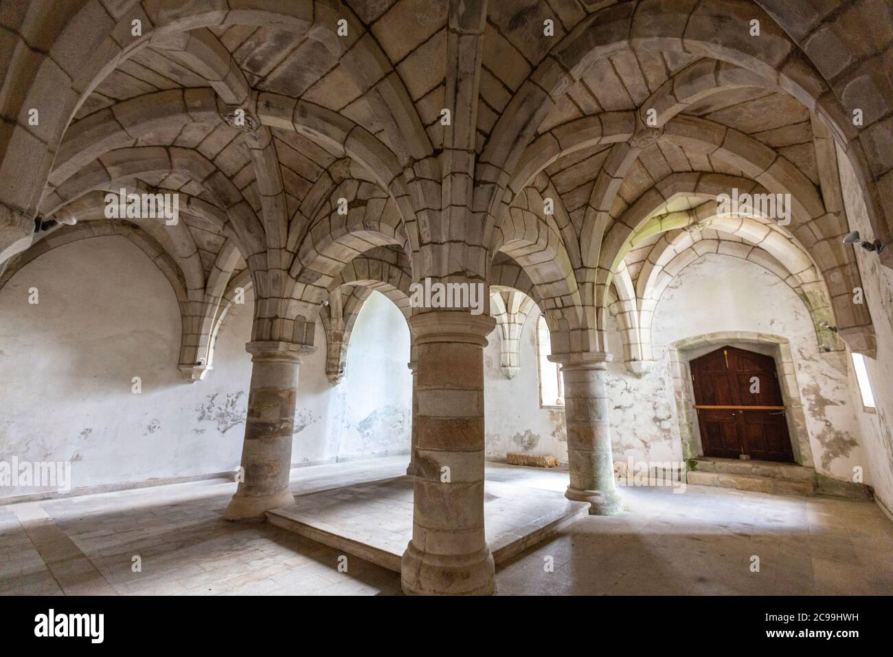 Kitchen of Sobrado Abbey, Sobrado, Galicia, Spain Stock Photo - Alamy