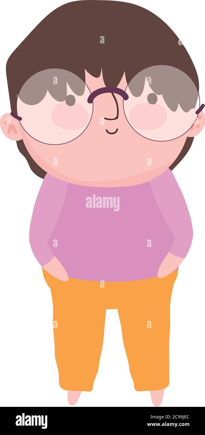 grandparents day, cartoon grandfather character family isolated icon ...