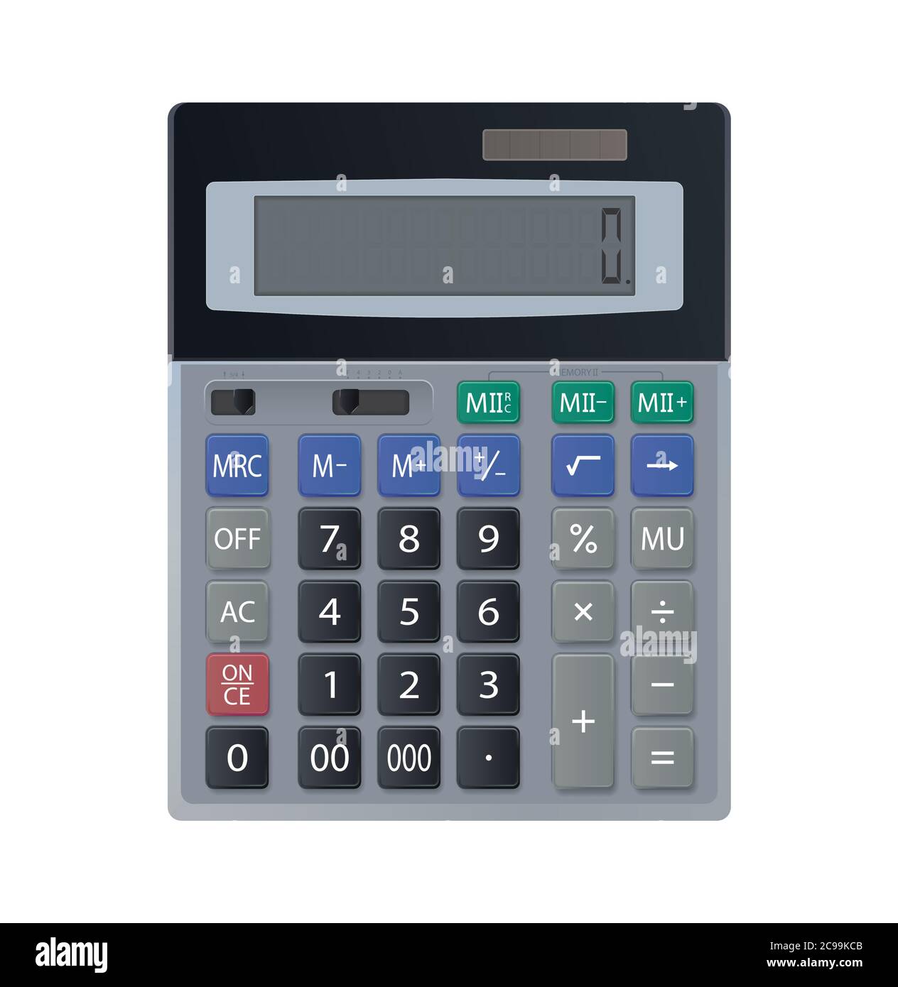 Realistic calculator. Vector design illustration isolated on white ...