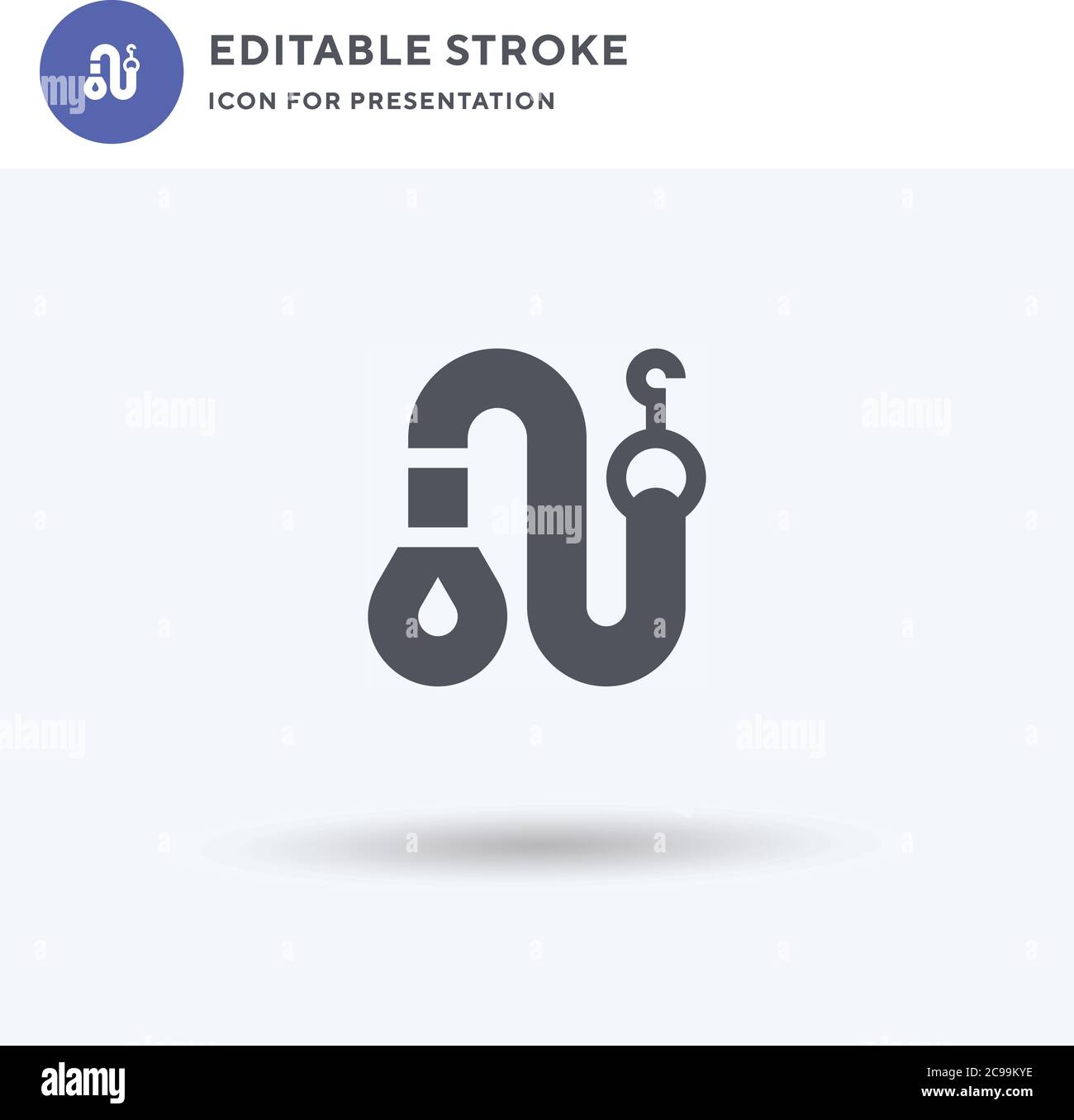 Collar icon vector, filled flat sign, solid pictogram isolated on white ...