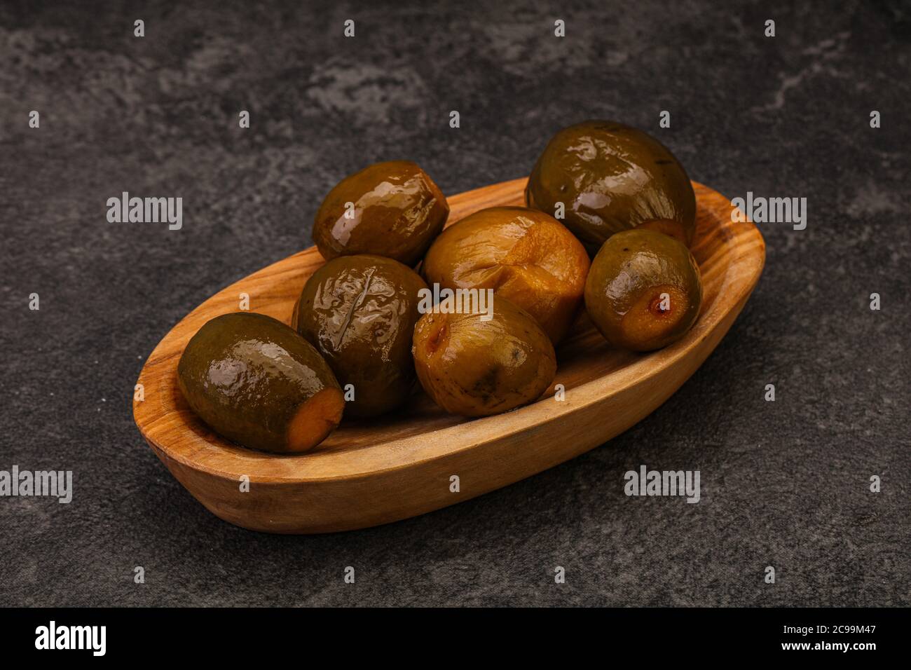 Marinated feijoa fruit in the bowl Stock Photo - Alamy