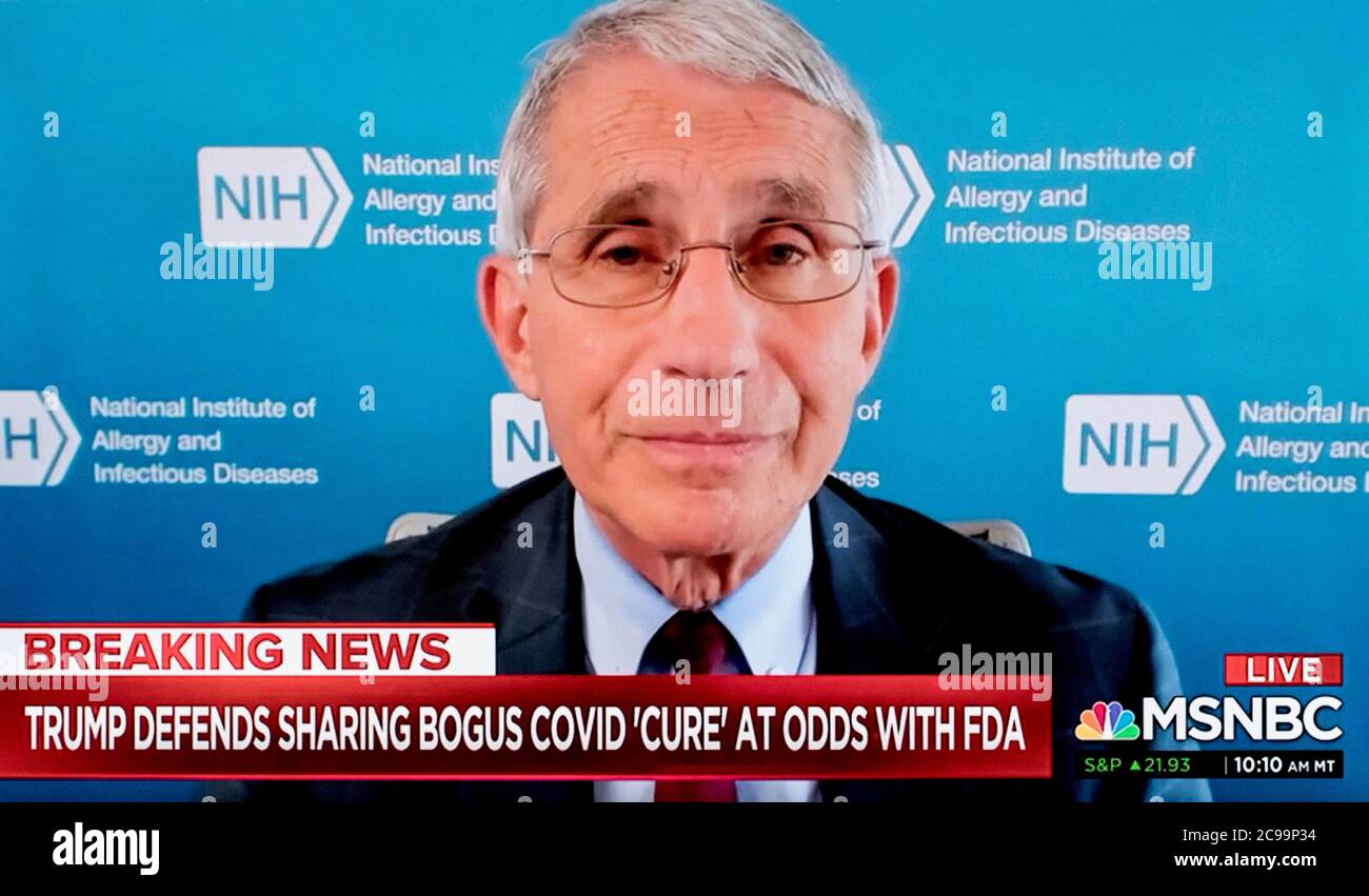 Washington, District of Columbia, USA. 29th July, 2020. A video screen ...