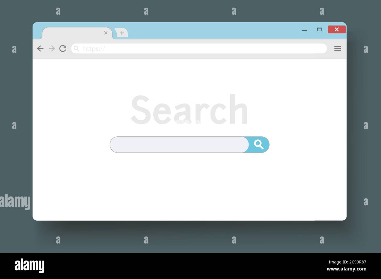 Internet search window. Browser tab flat vector illustration Stock Vector Image & Art - Alamy