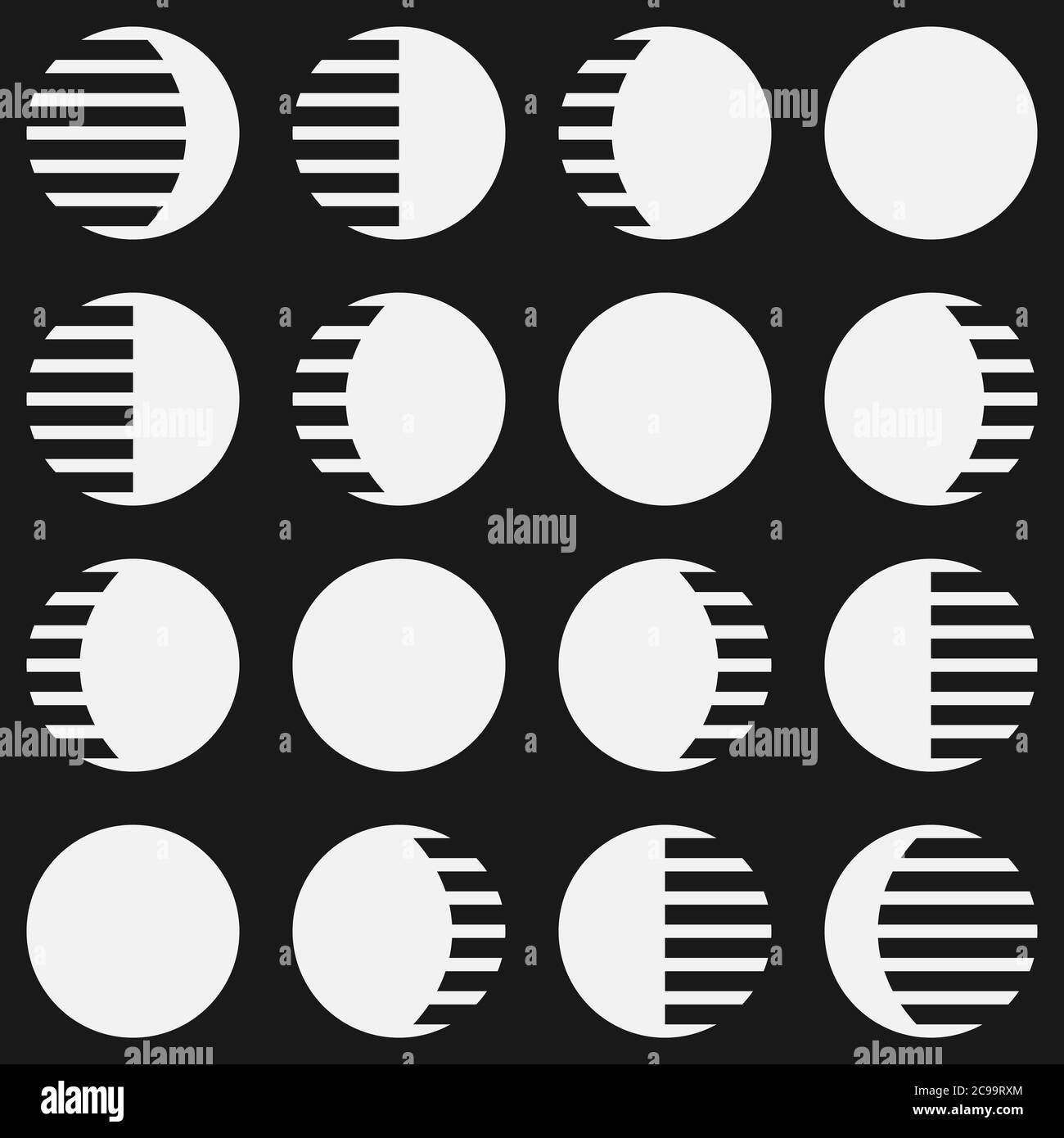 Seamless geometric pattern with Moon phases Stock Vector Image & Art ...