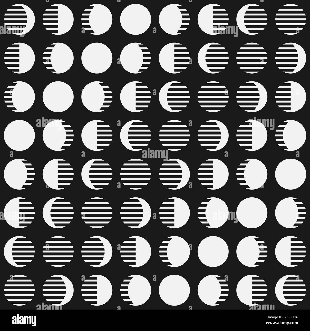 Seamless geometric pattern with Moon phases Stock Vector Image & Art ...