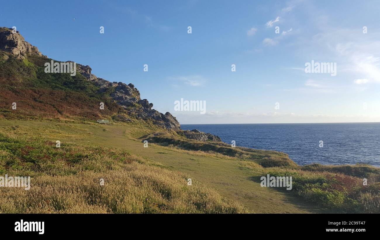 Pleinmont, West Coast Cliffs, Torteval, Guernsey Channel Islands Stock ...