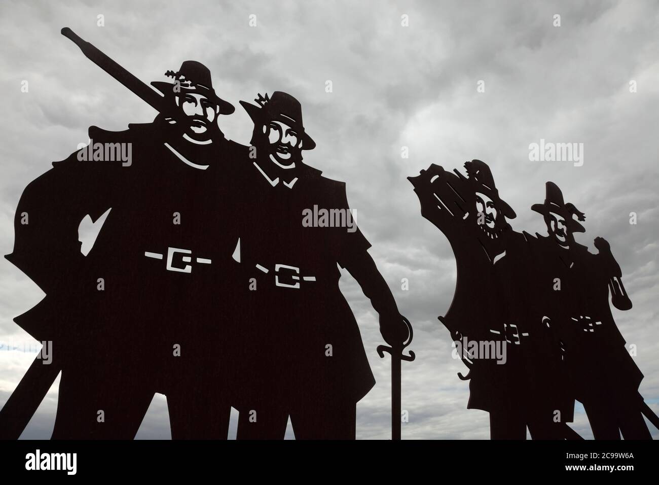 Commemorative statue to the members of the 1605 Gunpowder Plot ...