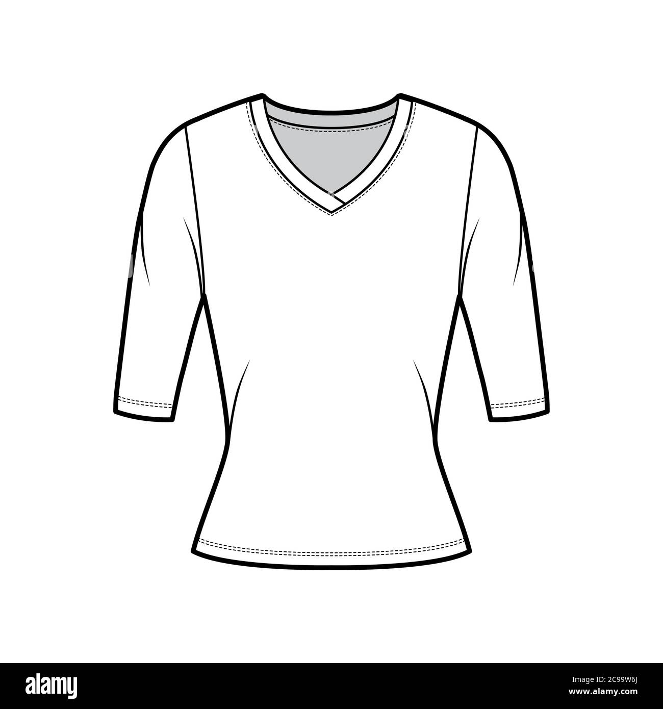 Tank top fashion v neck Stock Vector Images - Alamy