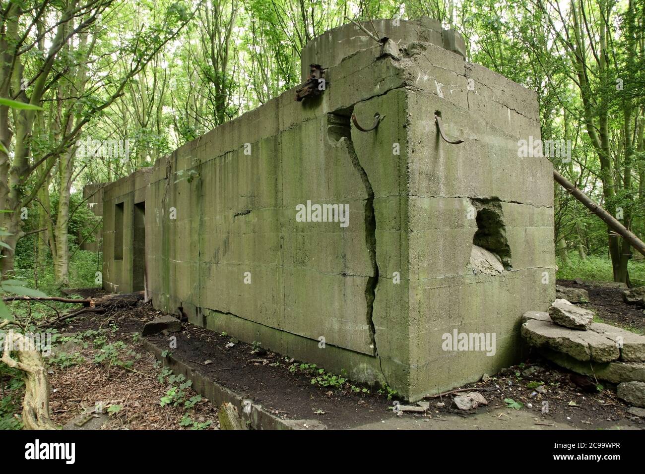 The ruined remains of the World War 1 Sunk Island defensive gun battery ...