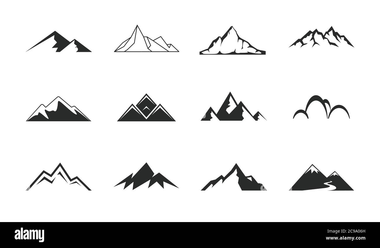 Mountains, rocks and peaks. Tibet or Alps peaks. Mountaineer hiking ...