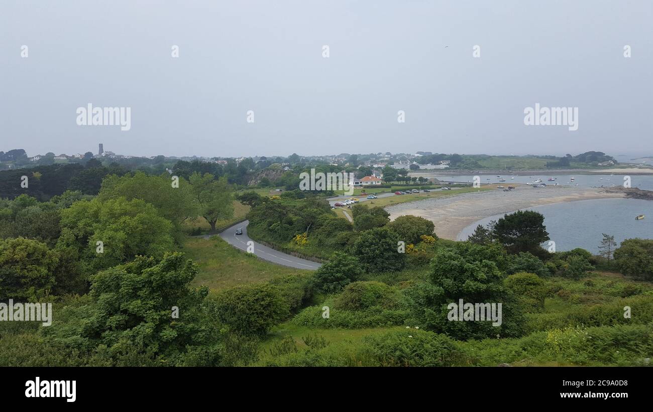 Bordeaux Bay, Vale, Guernsey Channel Islands Stock Photo - Alamy