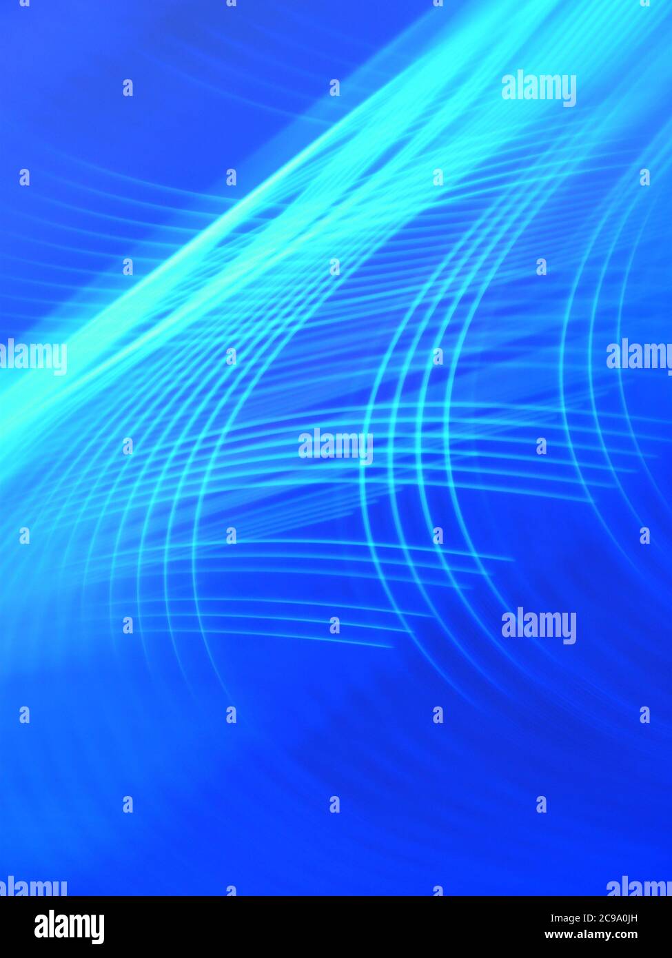 3D rendering illustration of a blue background with abstract pattern ...