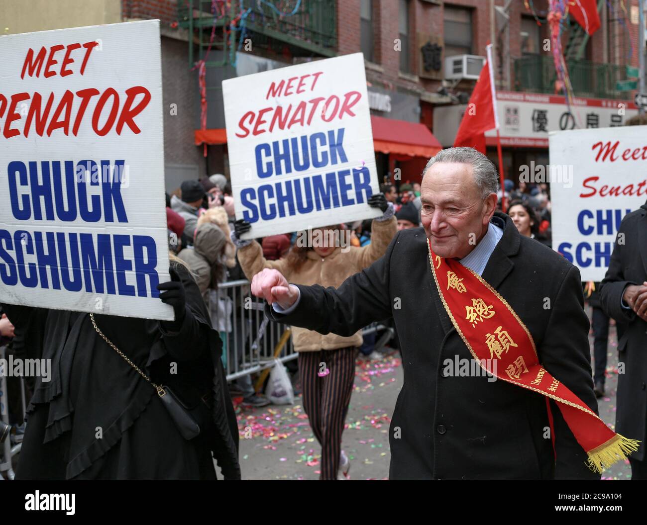 New York Senator Chuck Schumer in the streets of New York City Stock ...