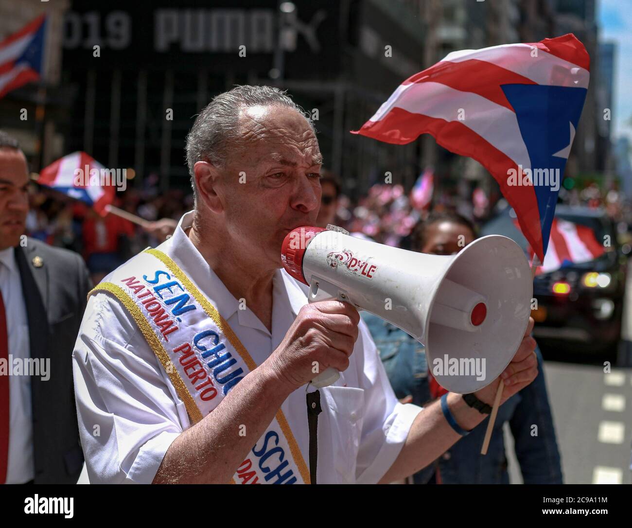New York Senator Chuck Schumer in the streets of New York City Stock ...