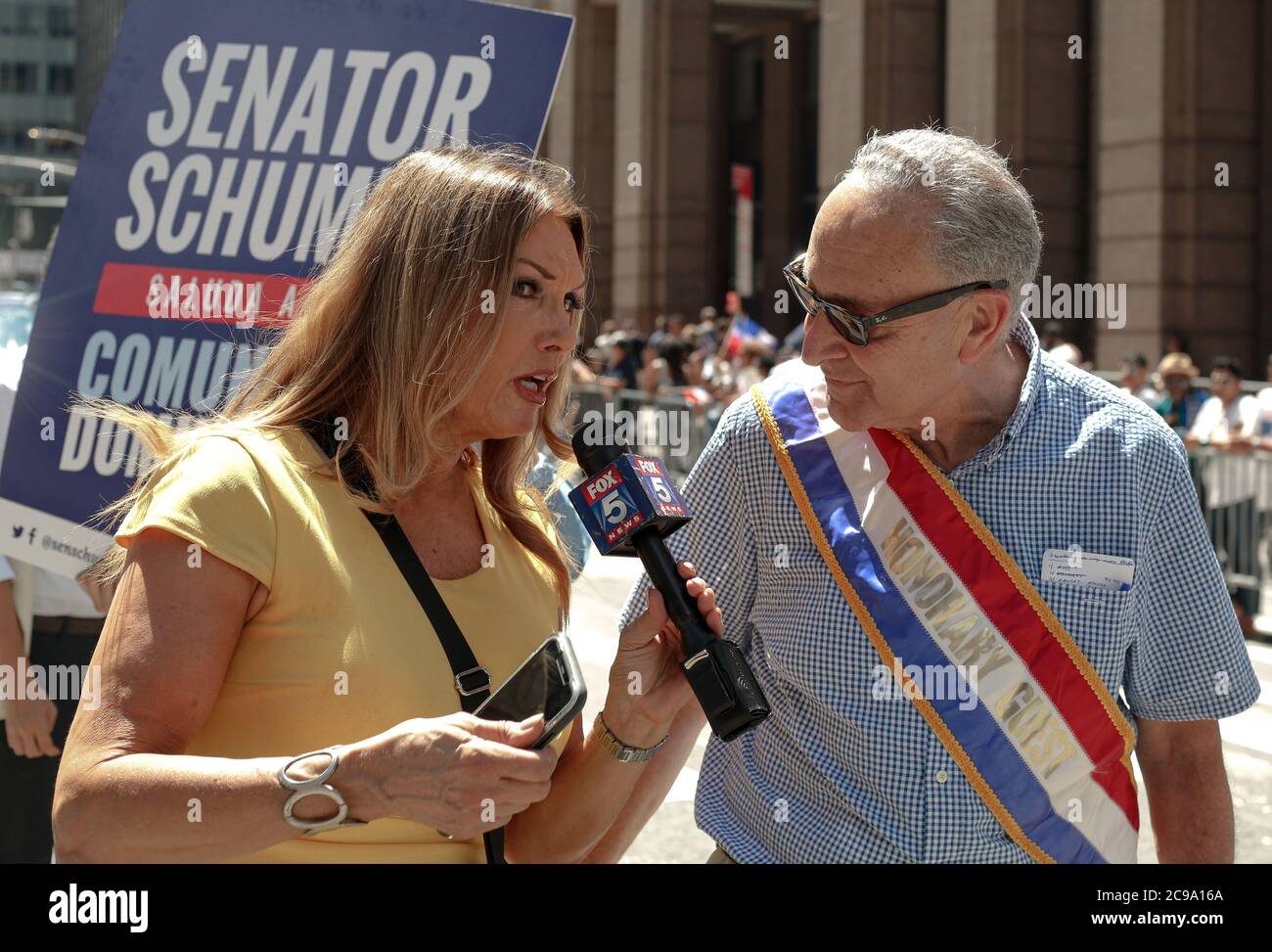 New York Senator Chuck Schumer in the streets of New York City Stock ...