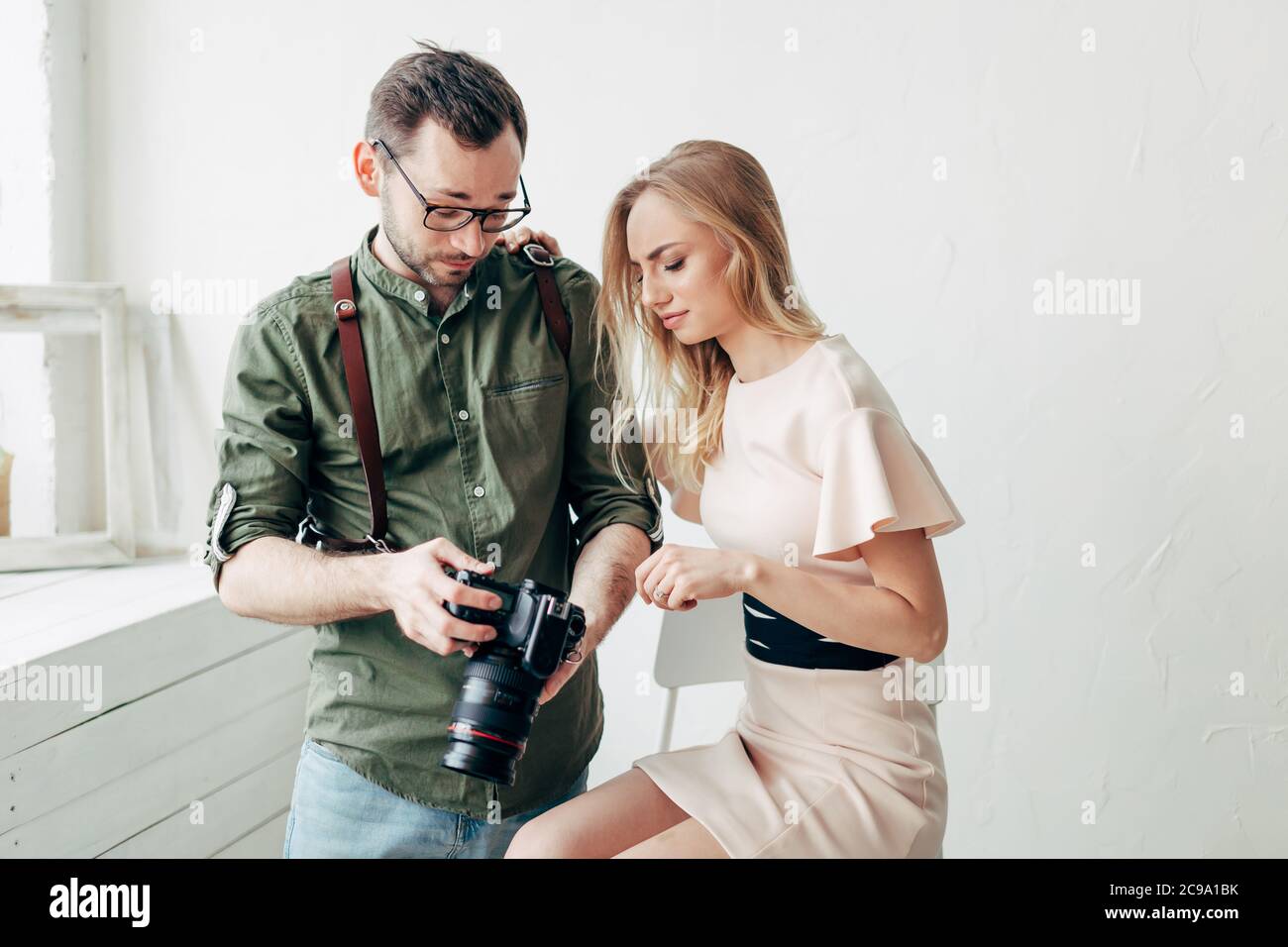 girl isn't satisfied with photos,angry unhappy model showing her ...