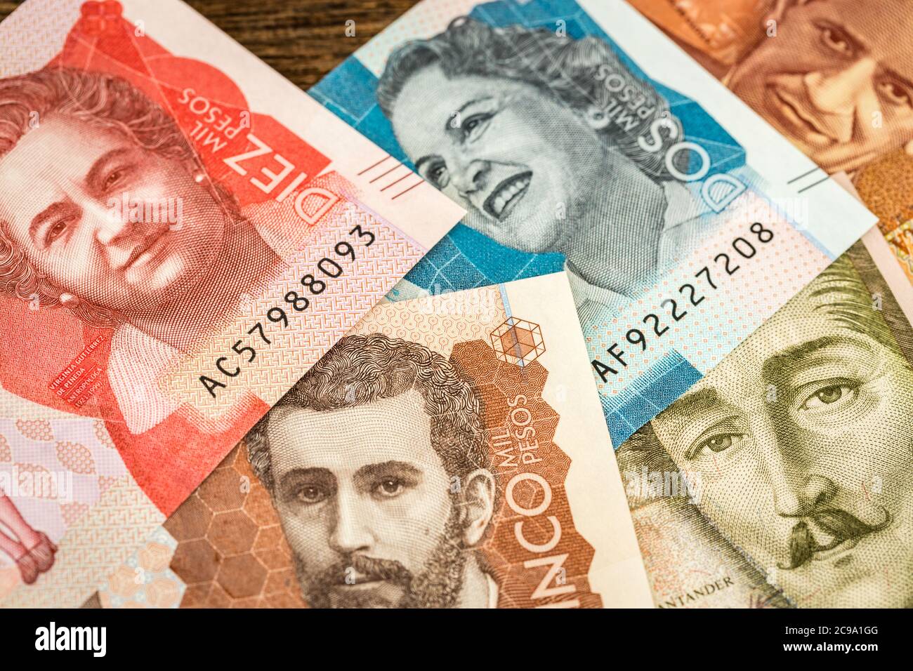 Colombian money, pesos banknotes Stock Photo - Alamy