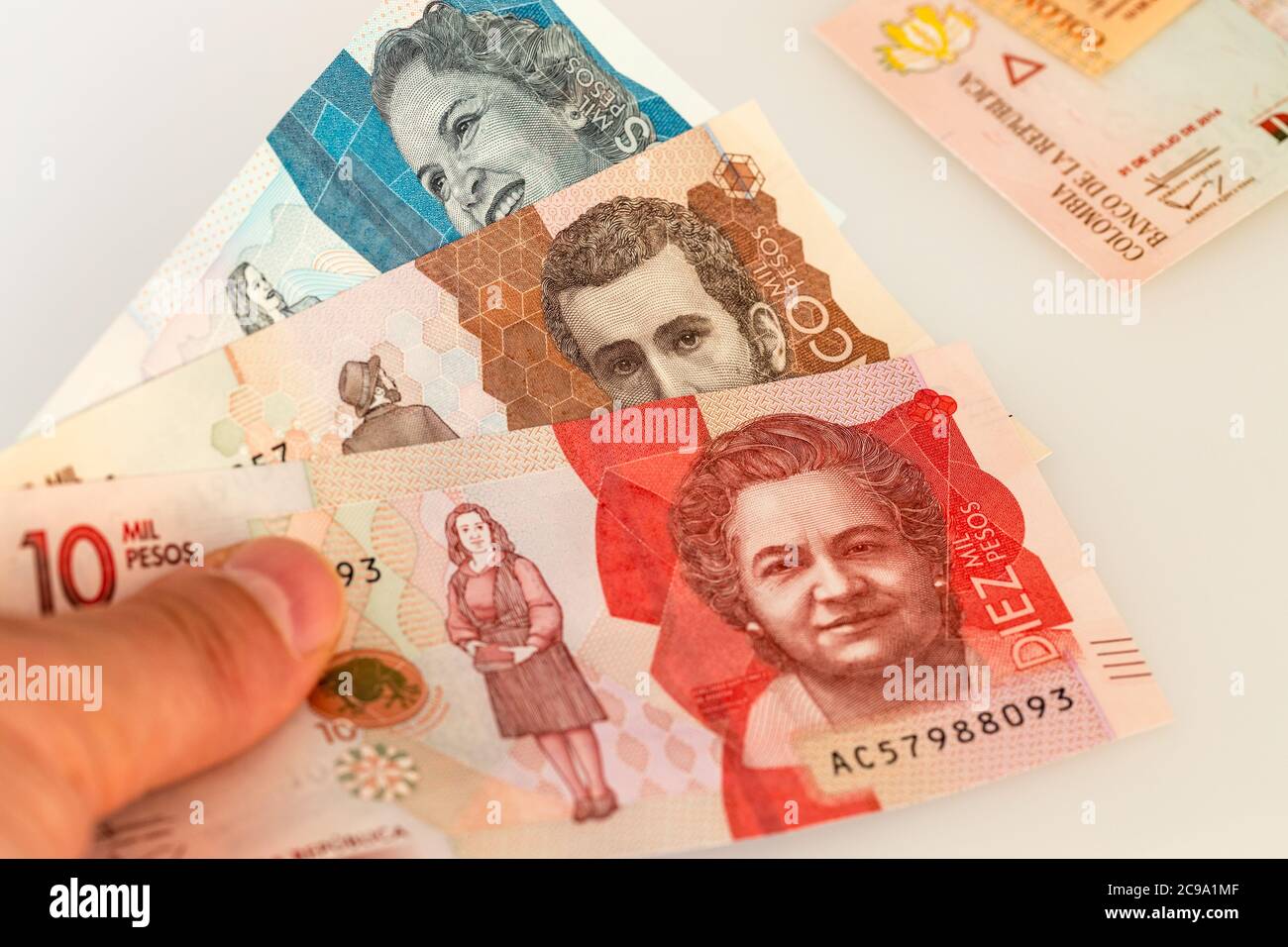 Colombian money, pesos banknotes Stock Photo - Alamy