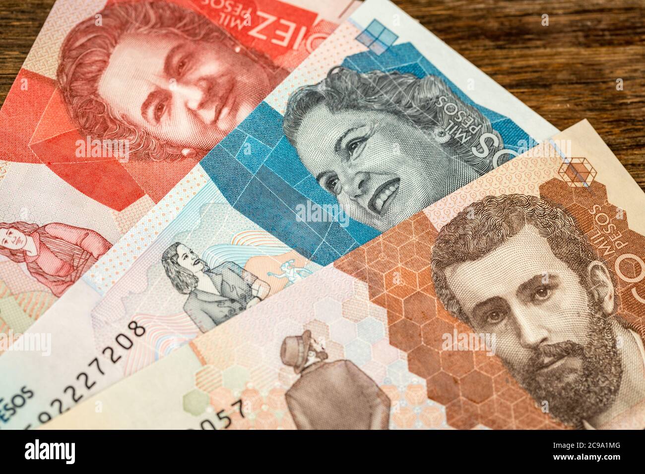 Colombian money, pesos banknotes Stock Photo - Alamy