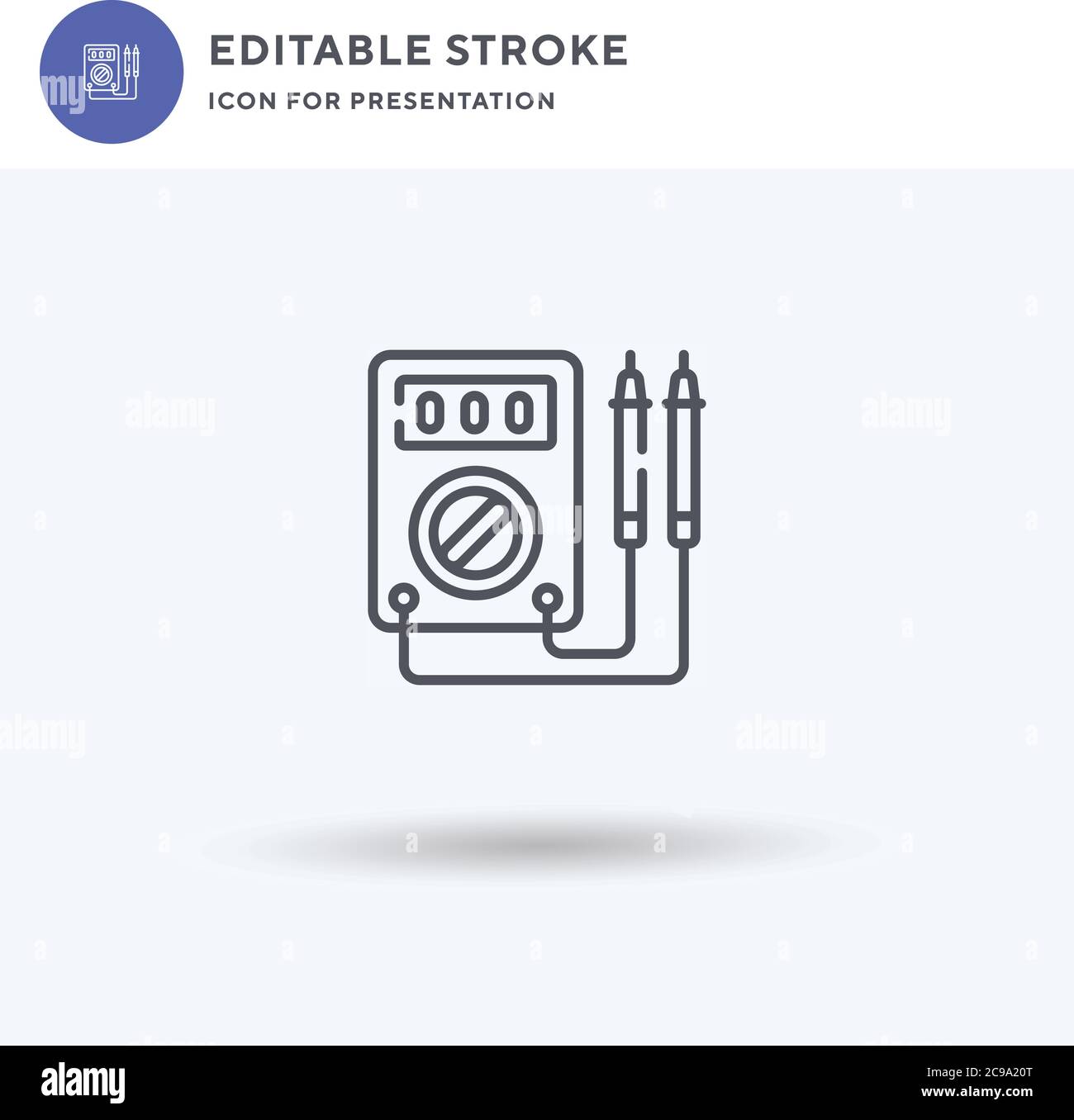 Multimeter icon vector, filled flat sign, solid pictogram isolated on ...