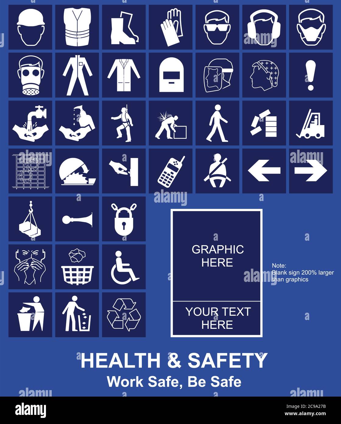 Make your own Health and Safety sign graphics Stock Vector Image & Art ...
