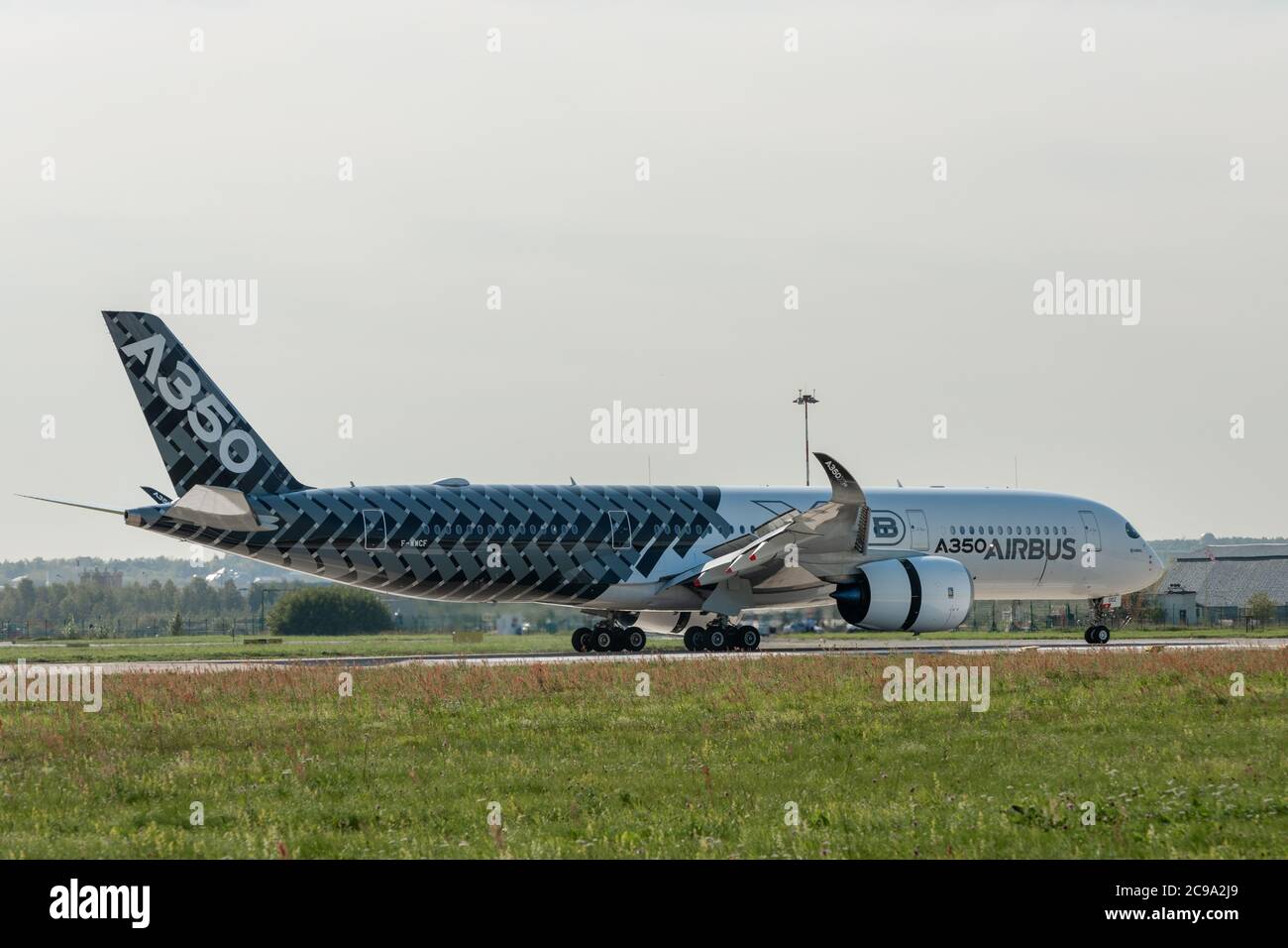 August 30, 2019. Zhukovsky, Russia. long-range wide-body twin-engine ...