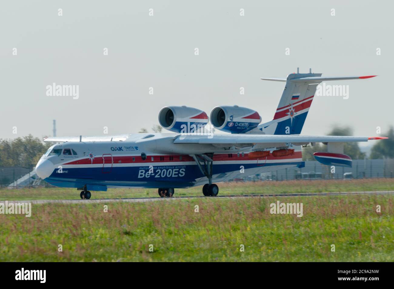 August 30, 2019. Zhukovsky, Russia. Multipurpose amphibious aircraft ...