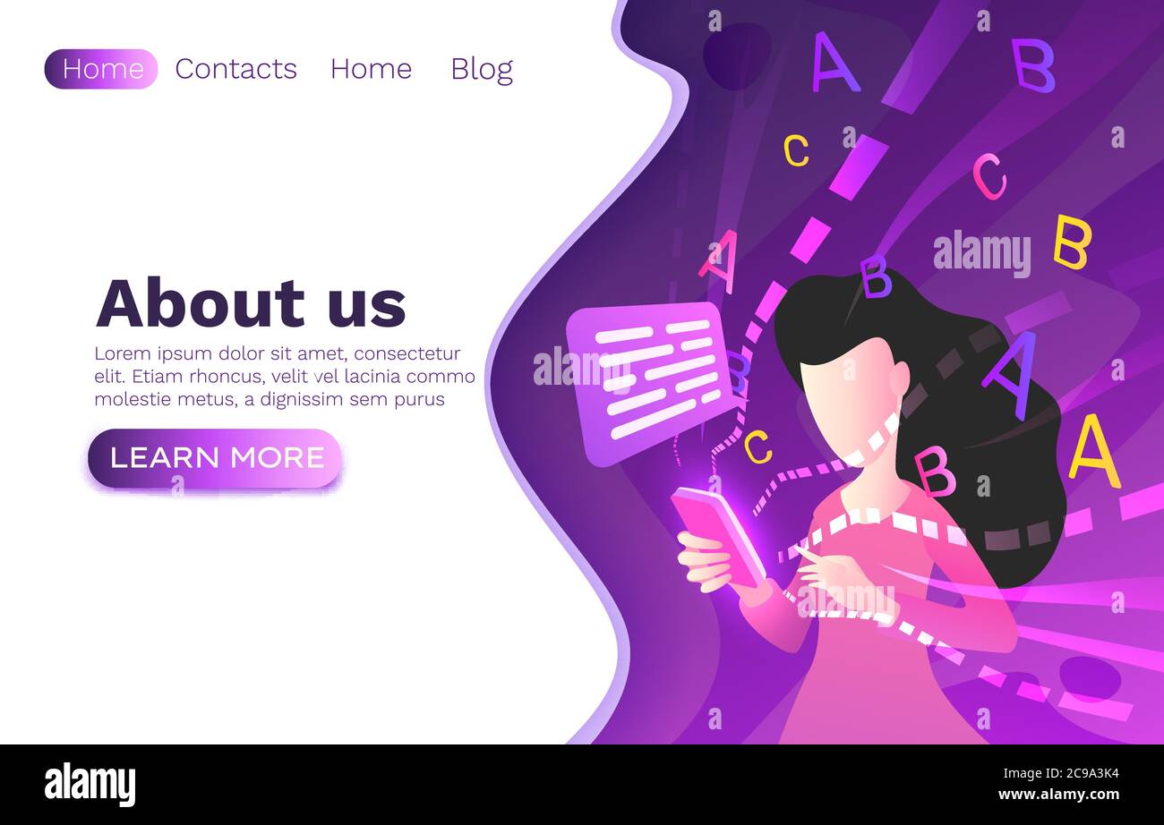 Video call mobile chat, concept people talk, web banner app. Vector ...