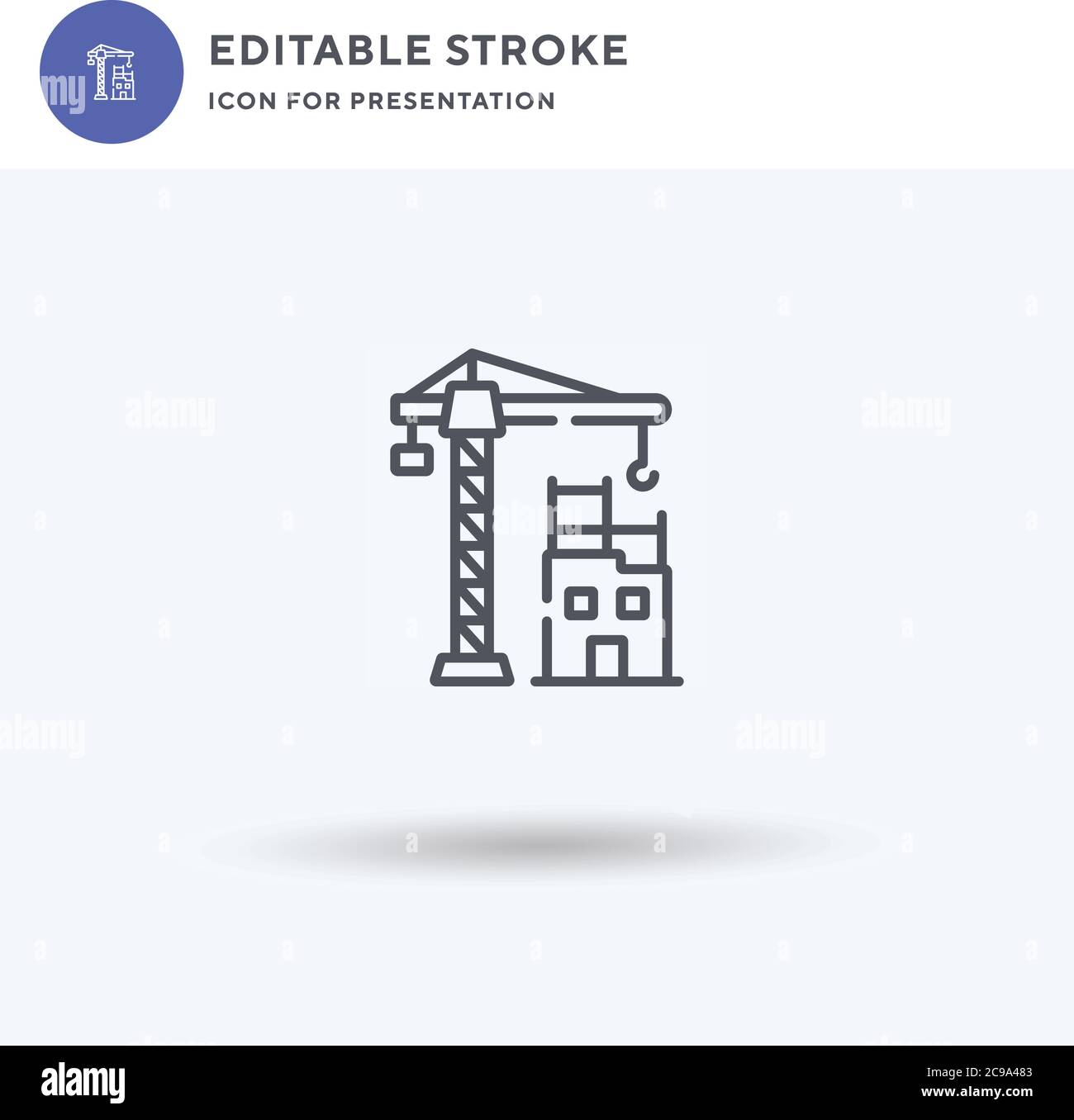 Building icon vector, filled flat sign, solid pictogram isolated on ...