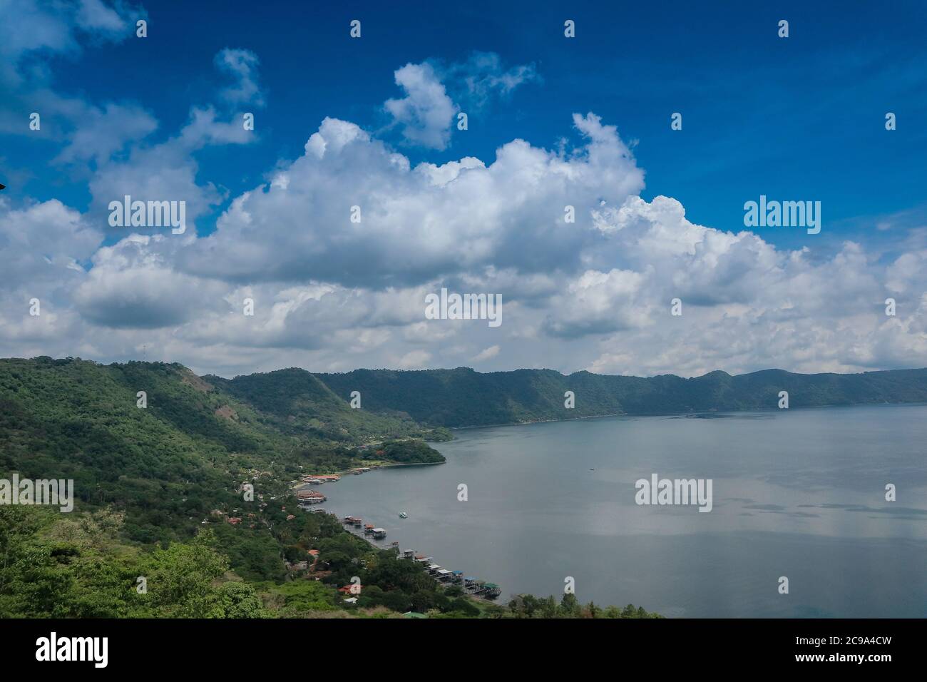 Coatepeque volcano, crater and lake in central El Salvador Stock Photo ...