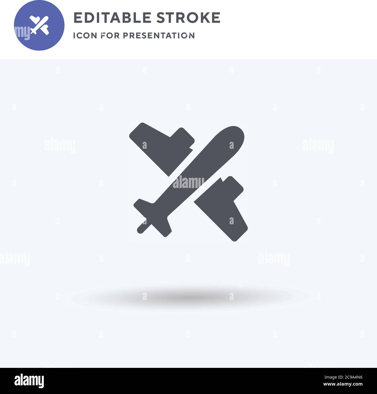 Airplane icon vector, filled flat sign, solid pictogram isolated on ...
