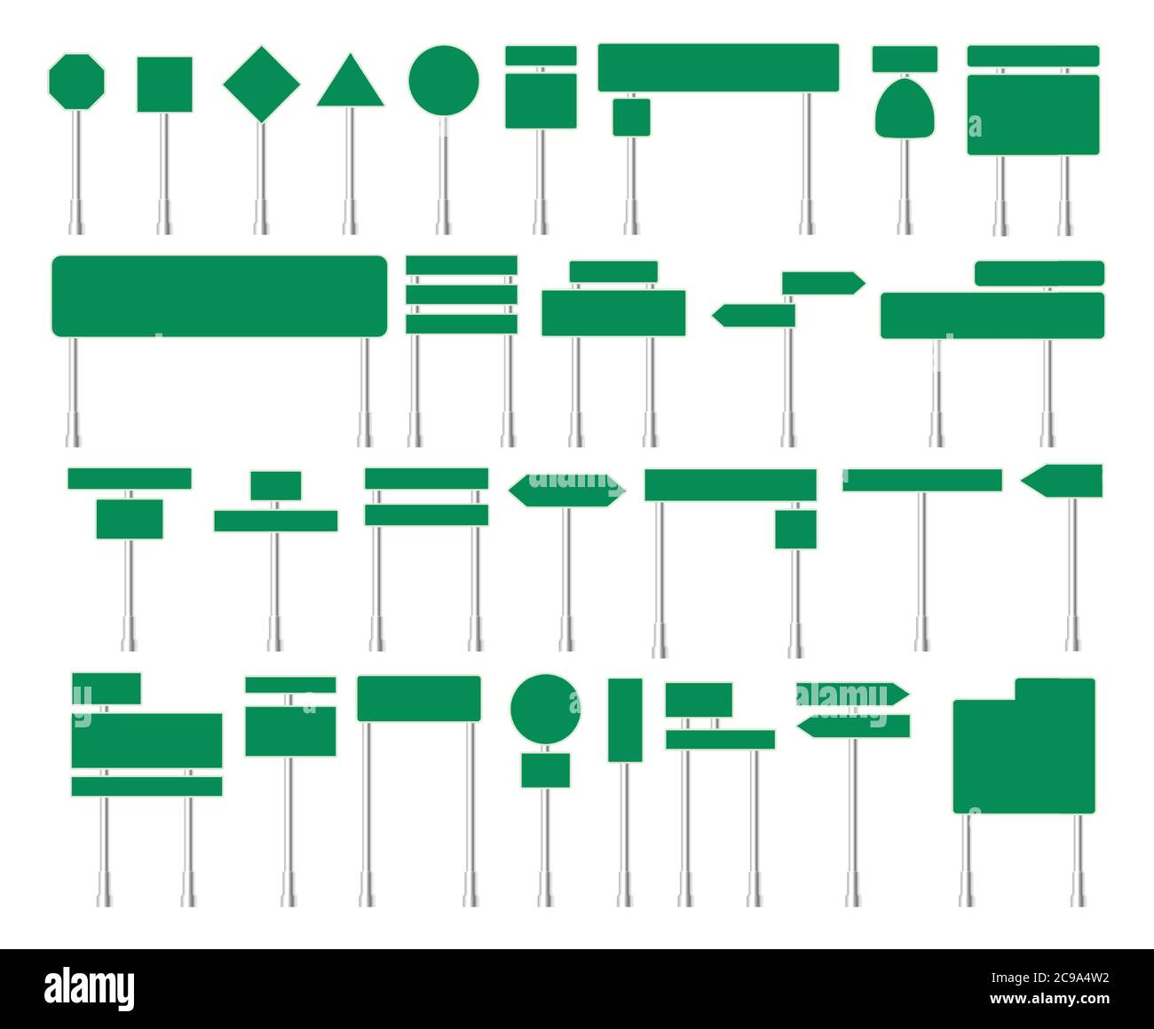 Road traffic sign. Mockup signage direction highway city signpost ...